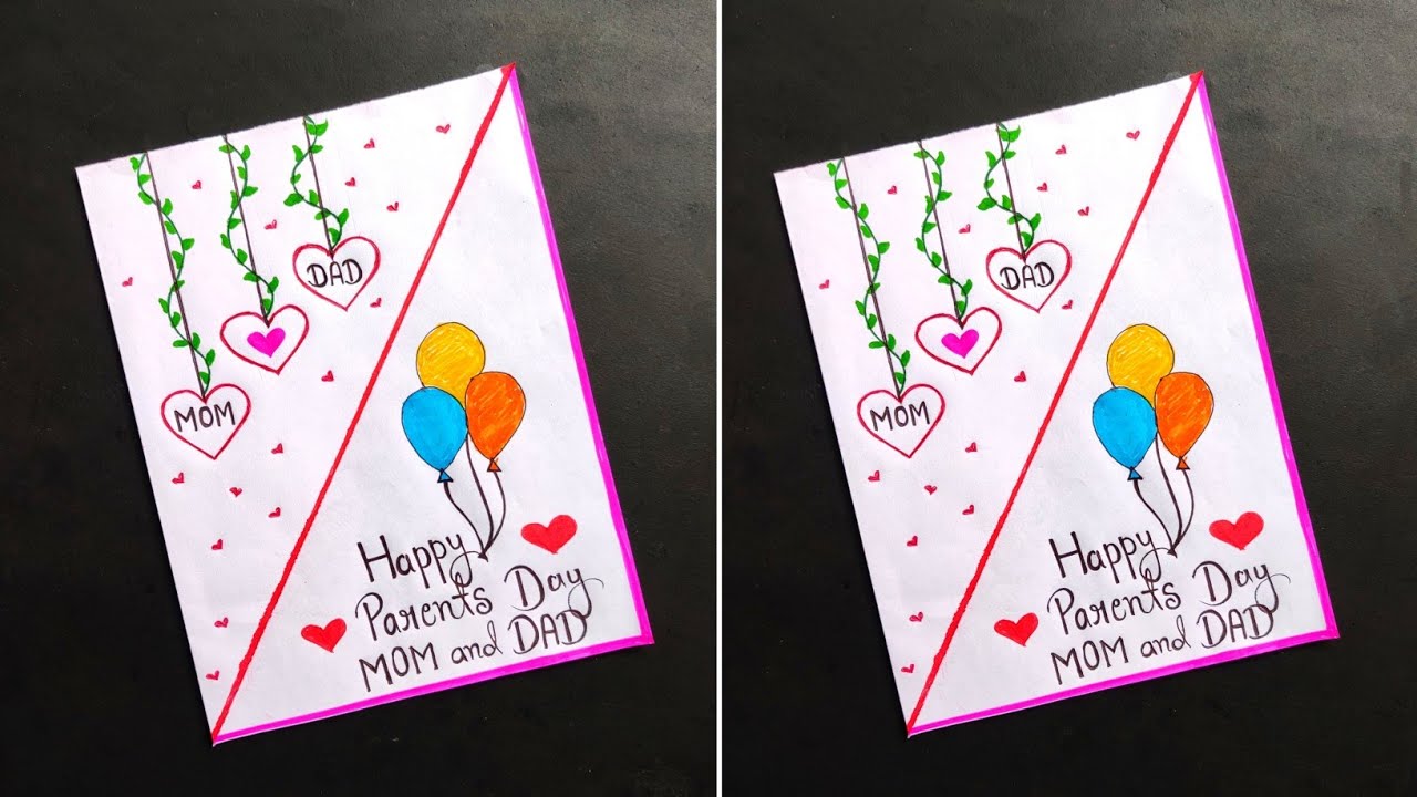 Parents day card making handmade/Easy and Beautiful Card for Parents ...