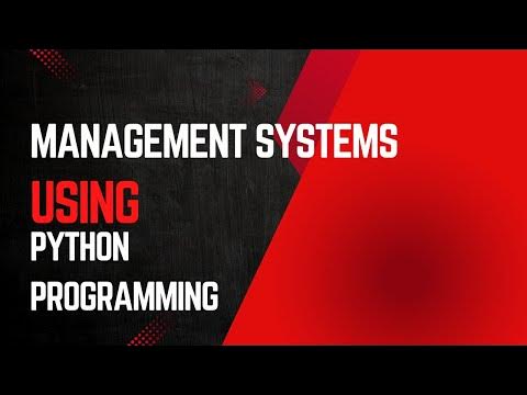 Simple Management System using Python, Simply python Project - YouTube