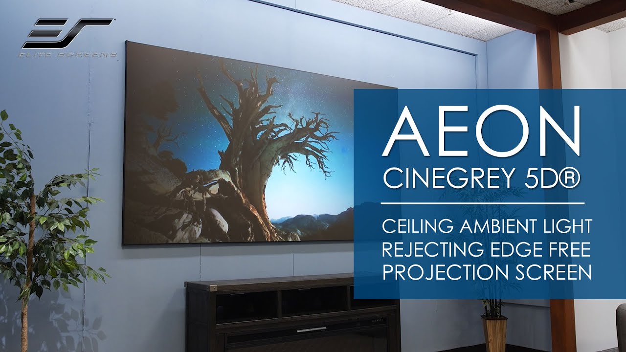 Elite Screens Aeon CineGrey 5D® Ceiling Ambient Light Rejecting EDGE ...