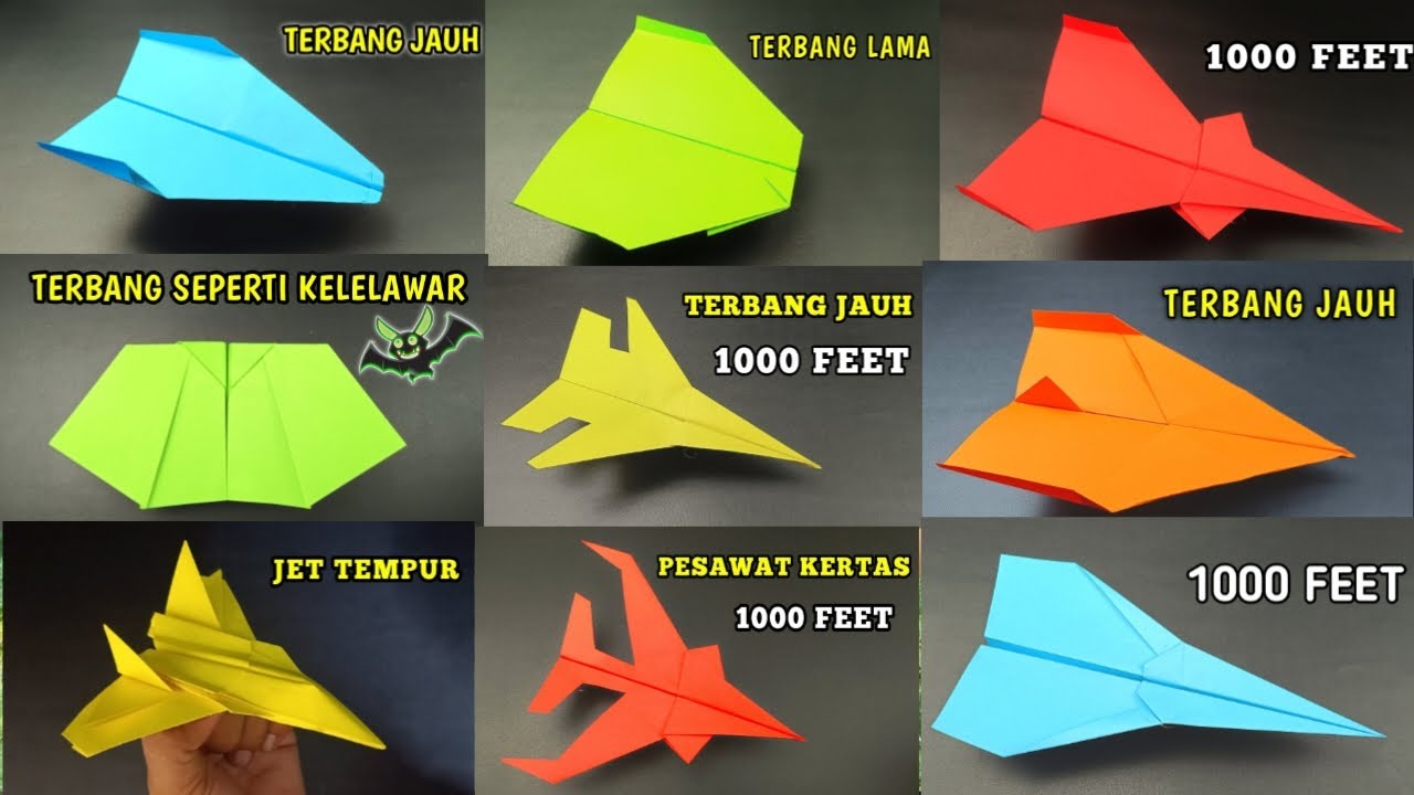 KUMPULAN PESAWAT KERTAS TERBAIK - AMAZING PAPER PLANE - YouTube