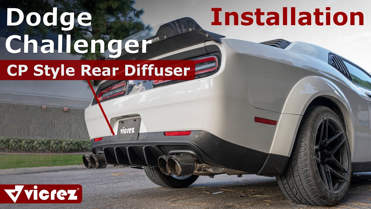 CP Style Rear Diffuser Installation for the Dodge Challenger! - YouTube