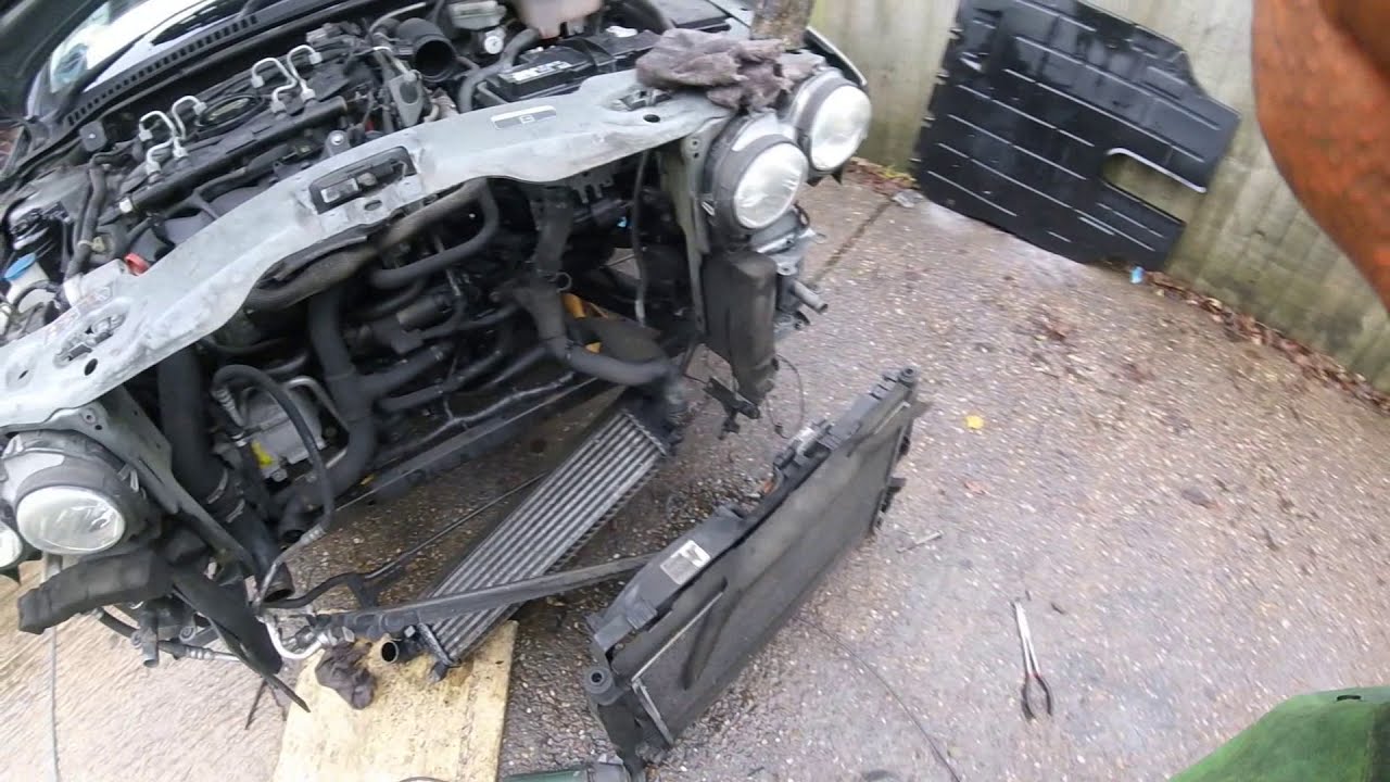 How to remove front radiator Jaguar/Как снять передний радиатор Ягуар ...