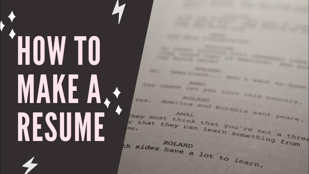 How to make a ROBLOX resume | Avalons Acting Official - YouTube