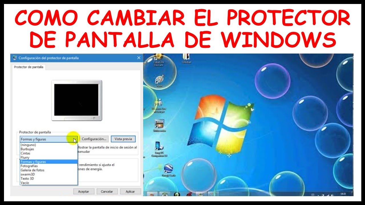 Configuración Del Protector De Pantalla De Windows 10