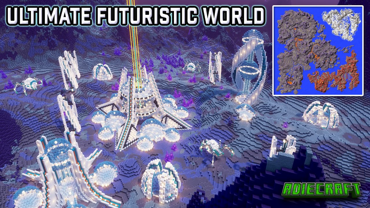 Building the ULTIMATE FUTURISTIC WORLD in MINECRAFT - The Futuristic ...