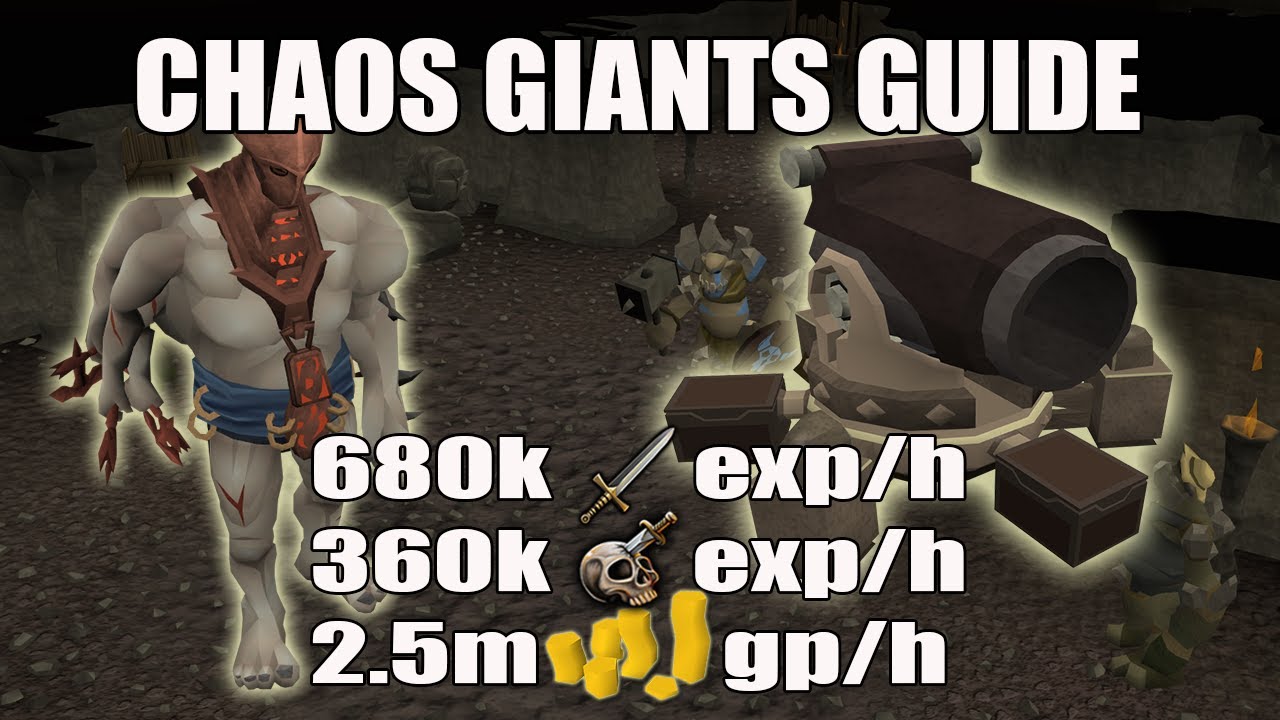 [Runescape 3] Chaos Giants Slayer Guide 2017 | 680k Melee exp/h | 360k ...