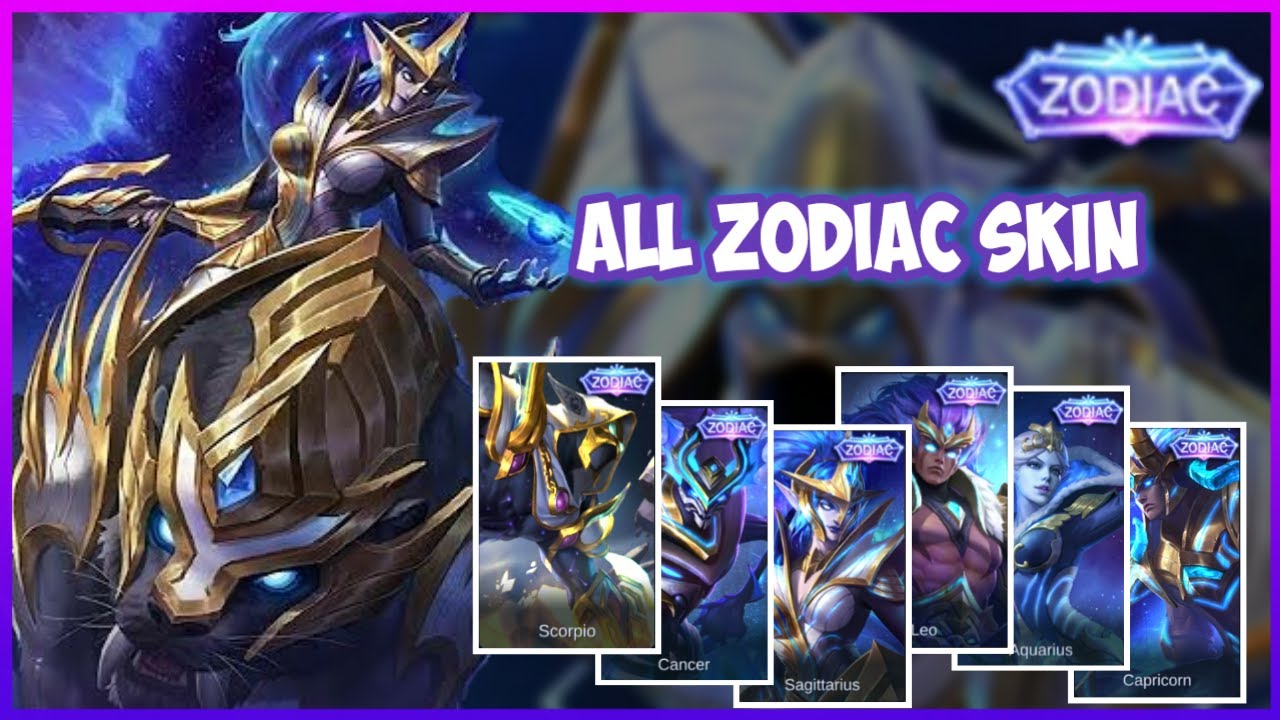 Urutan skin zodiac dan tanggal rilis beserta gameplay nya - All skin ...