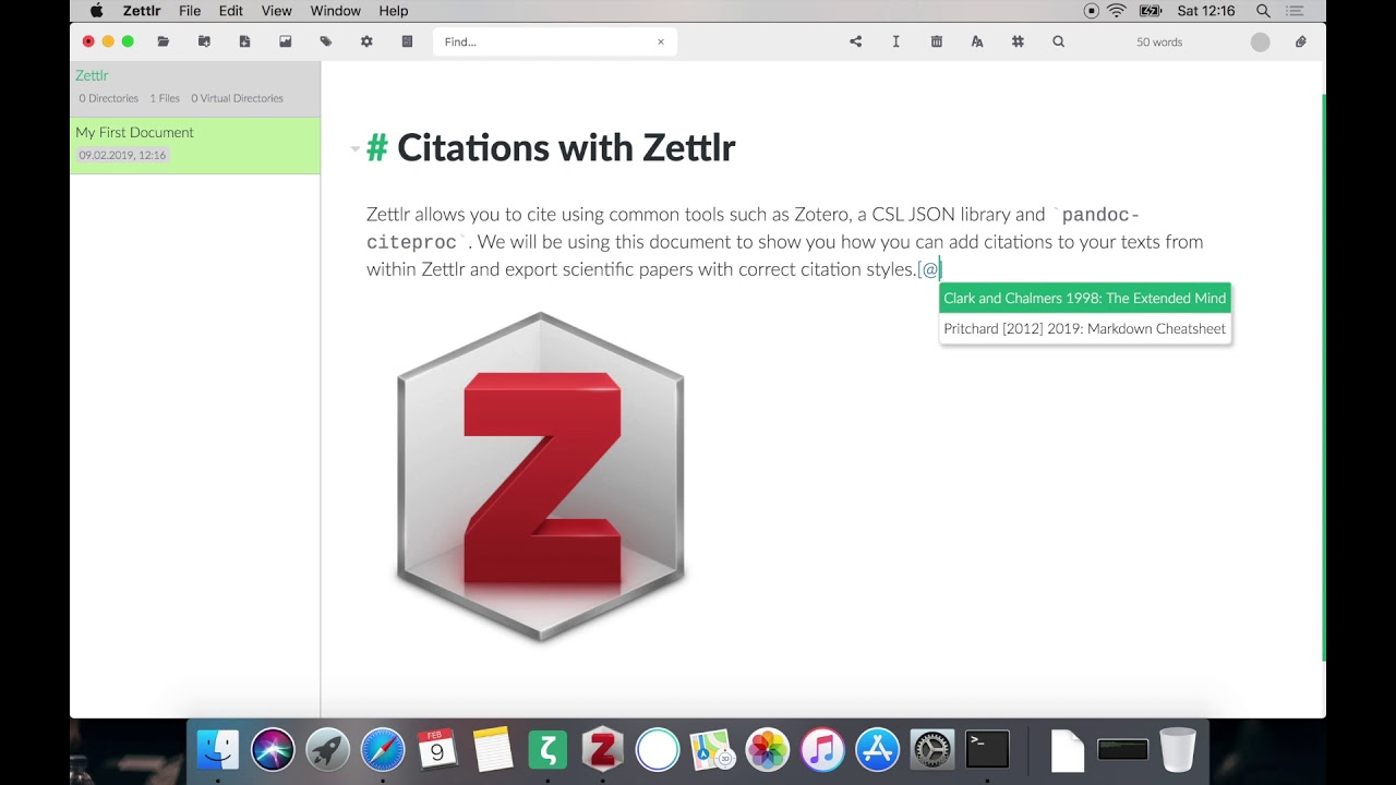 Citing with Zettlr - YouTube