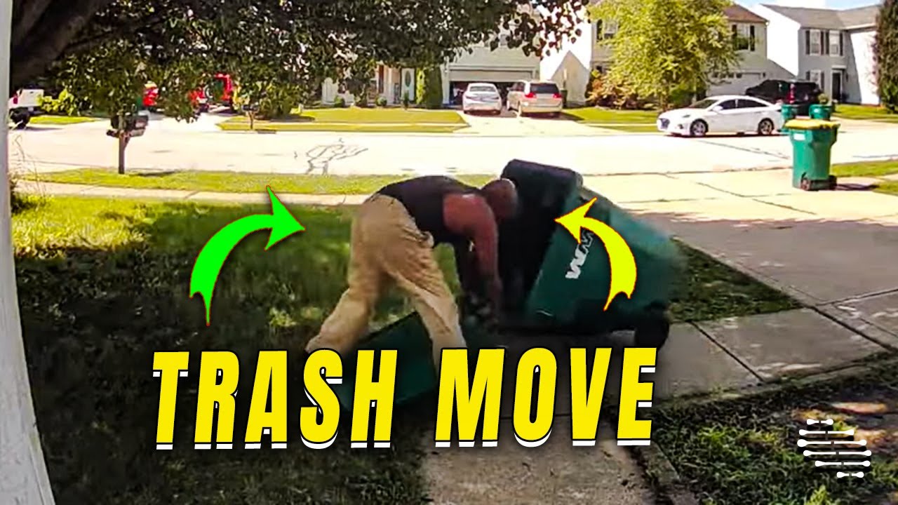 Neighbor Moves Trash Cans Despite Lady's Repeated Requests - YouTube