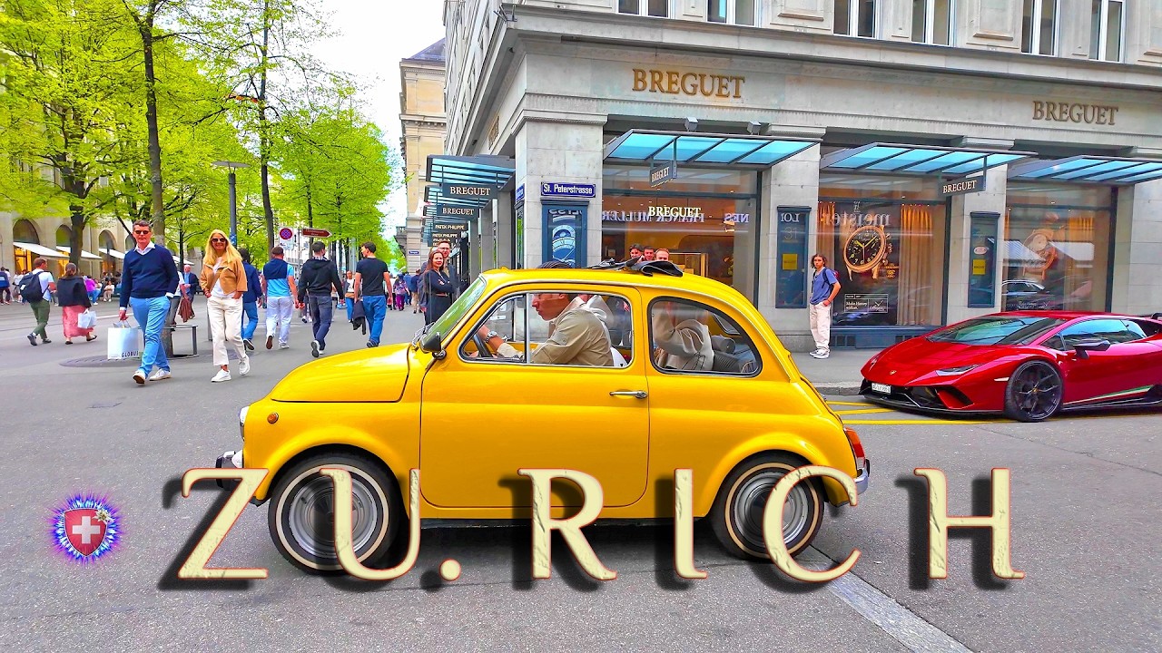 ZURICH SWITZERLAND Spring in the City of Glamour & Supercars / Roses in ...