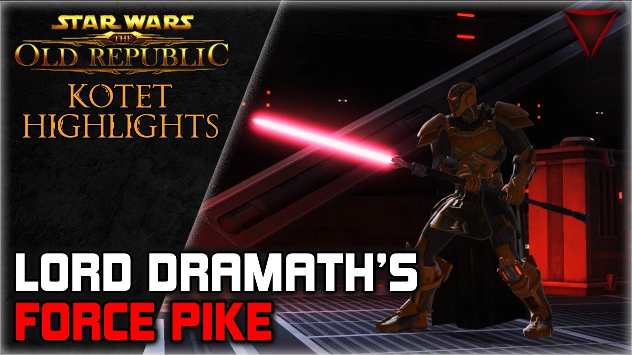 SWTOR Sith Juggernaut using Lord Dramath's FORCE PIKE (2-Handed Weapon ...