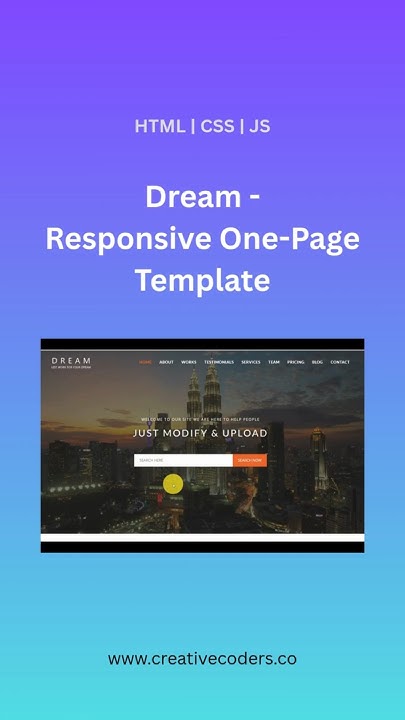 Responsive one-page Website Using HTML CSS And JavaScript - YouTube