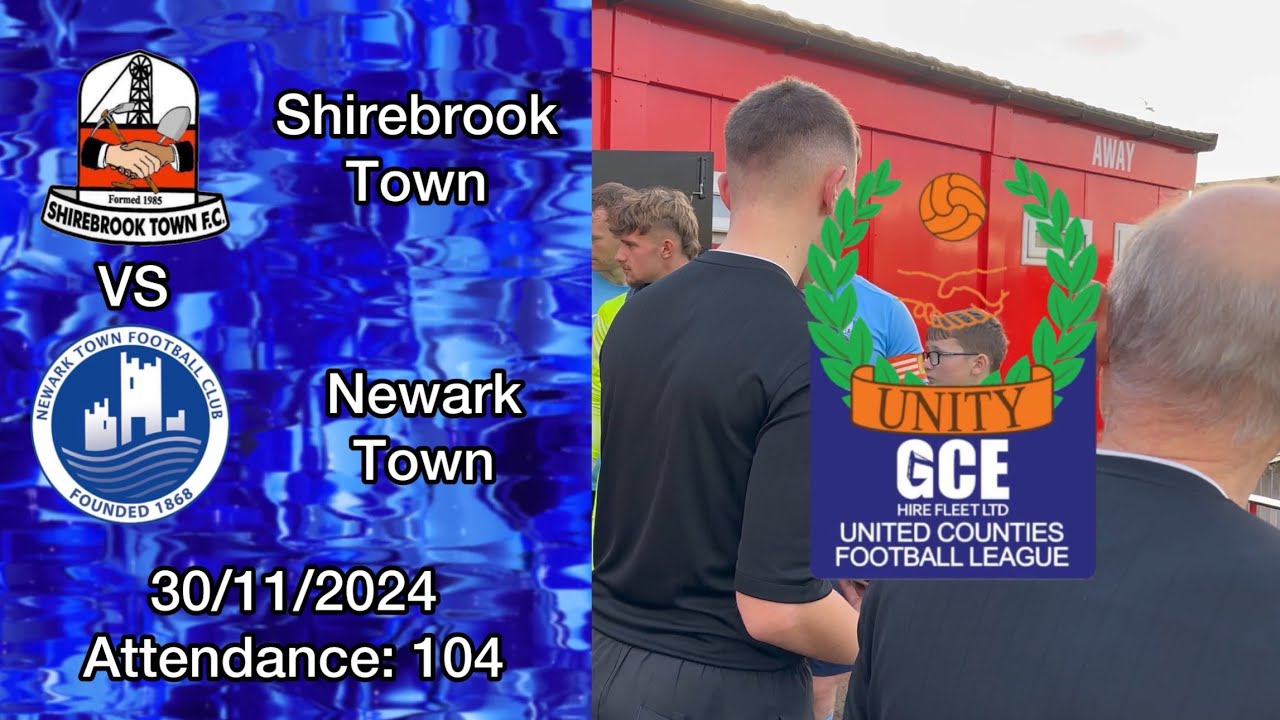 Shirebrook Town 0-1 Newark Town, United Counties Premier Division North ...