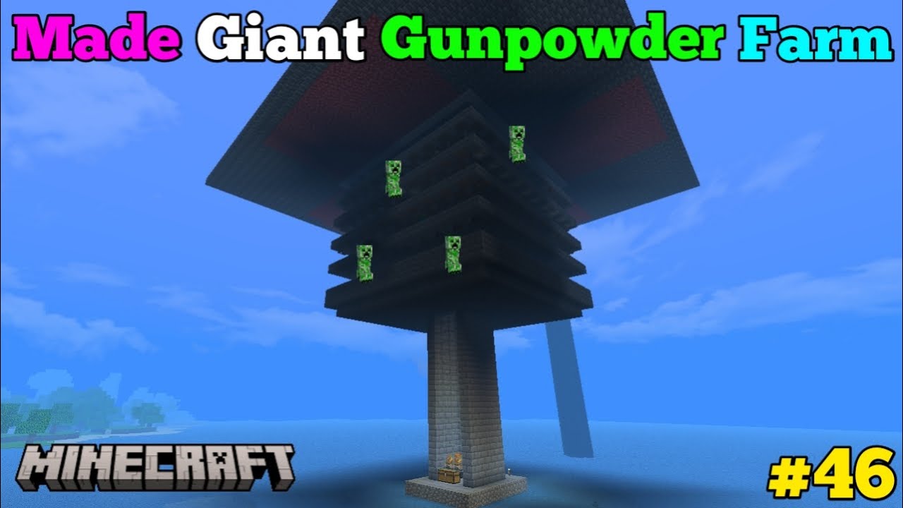 Made Giant Gunpowder Farm || Minecraft || - YouTube