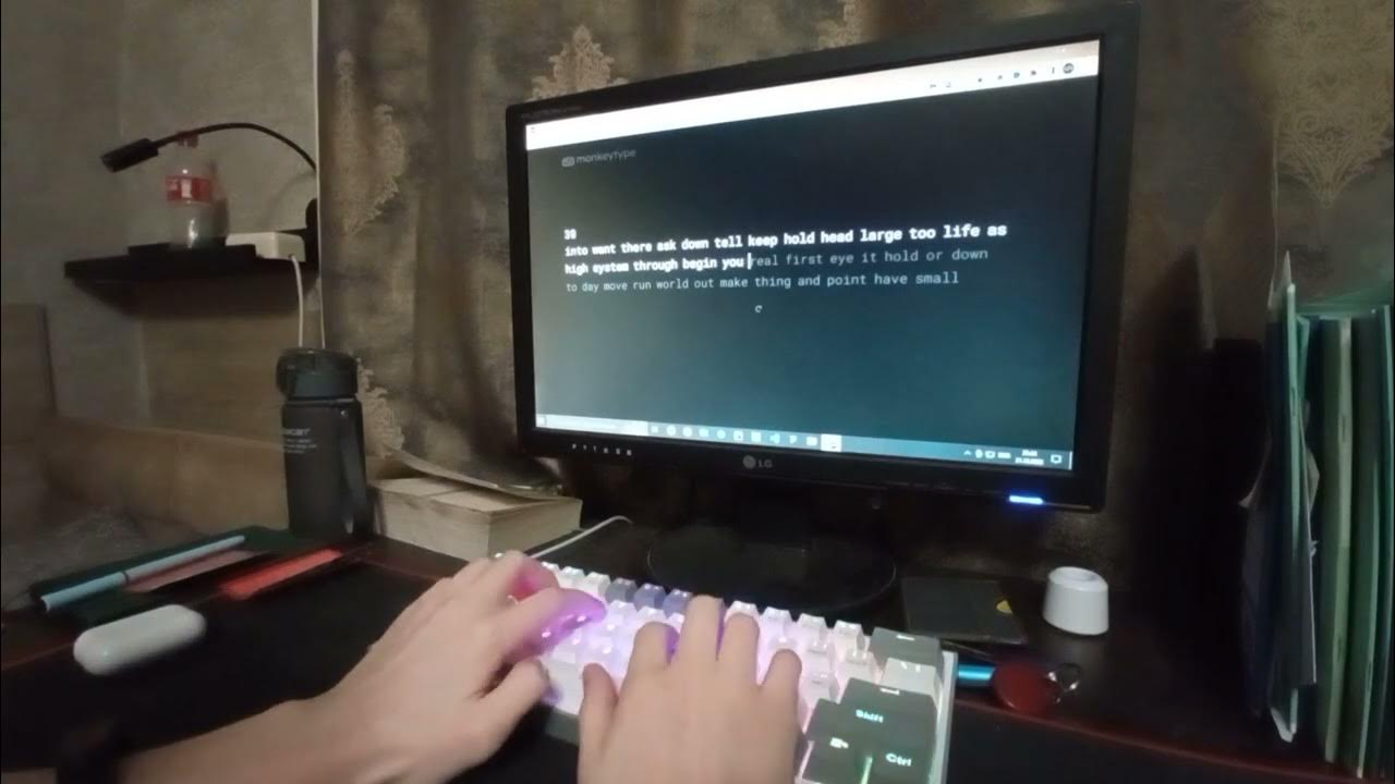 ASMR Typing On A Mechanical Keyboard | MonkeyType - YouTube