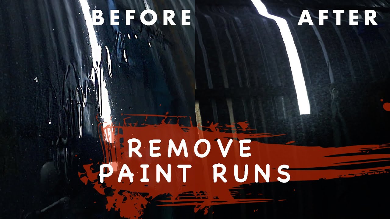 Car painting defect. Remove Paint Runs. - YouTube