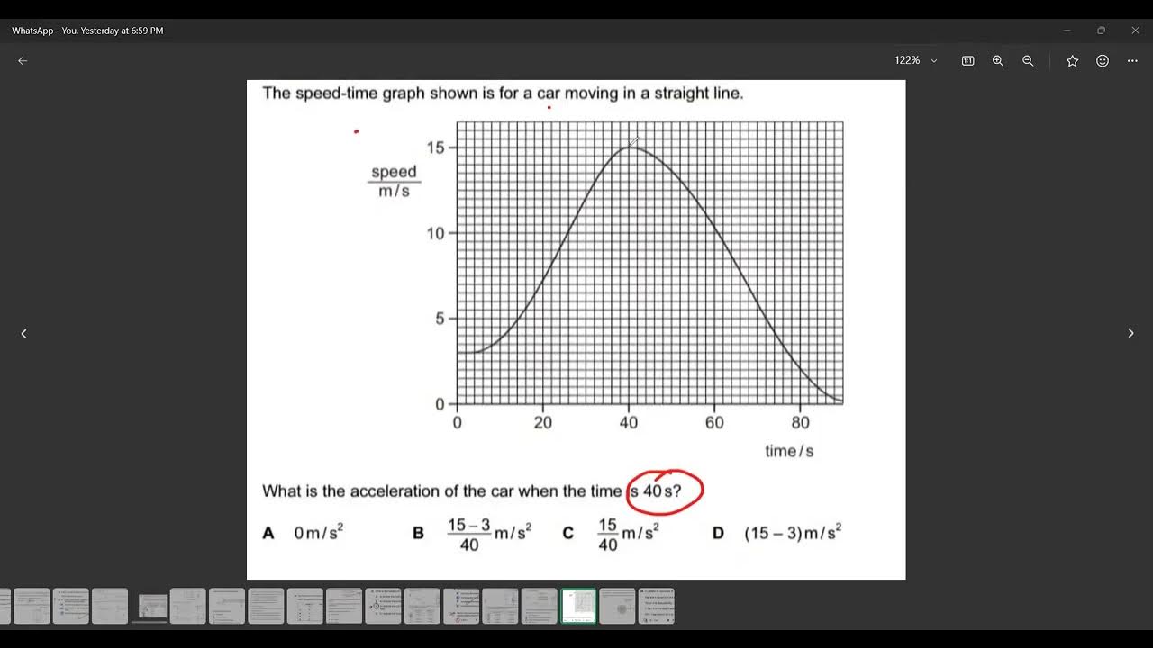 IGCSE Physics Topic Motion MCQS, student inquiries. - YouTube