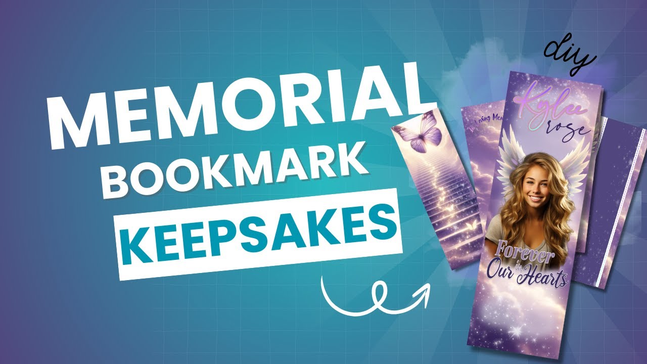 How to Use Bookmark Backgrounds to Create Custom Memorial Favors - YouTube