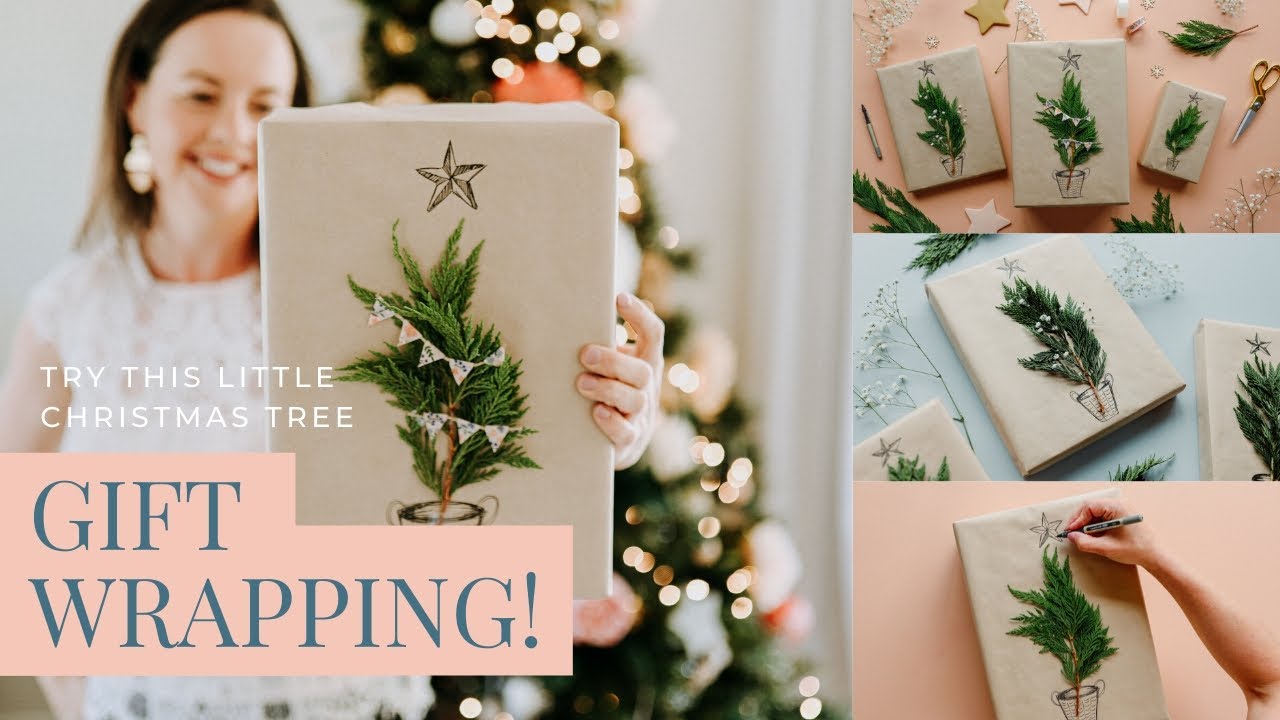 Try this Little Christmas Tree Gift Wrapping Idea! - YouTube