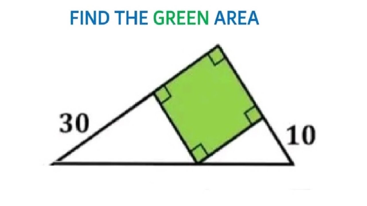 Geometry | Find the Green Area | Radical Junior Olympiad Geometry ...