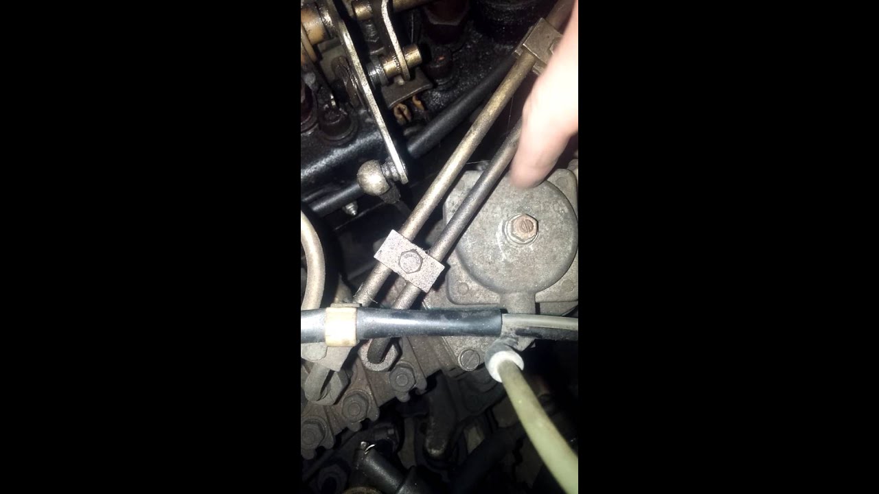 How to turn the injection pump up on a 1983 Mercedes om617 300SD - YouTube