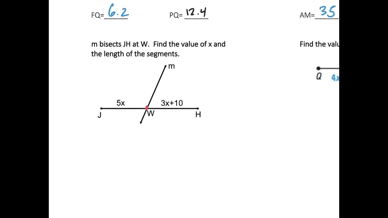 Midpoint and Segment Bisector - YouTube