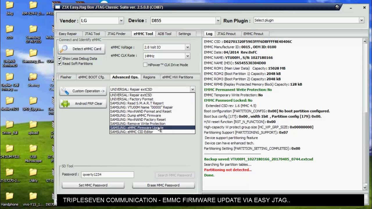 EMMC Update Firmware Via Easy Jtag - YouTube
