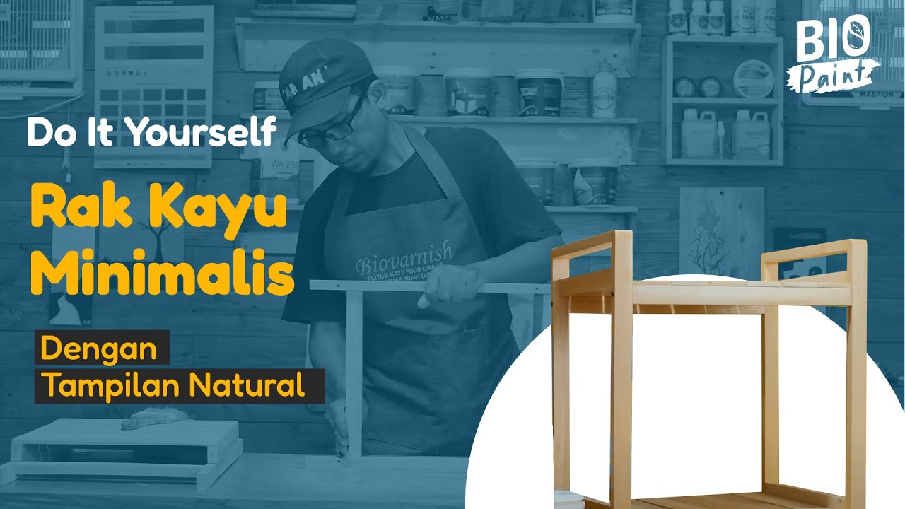 DIY Rak Kayu Minimalis dengan Tampilan Natural - YouTube