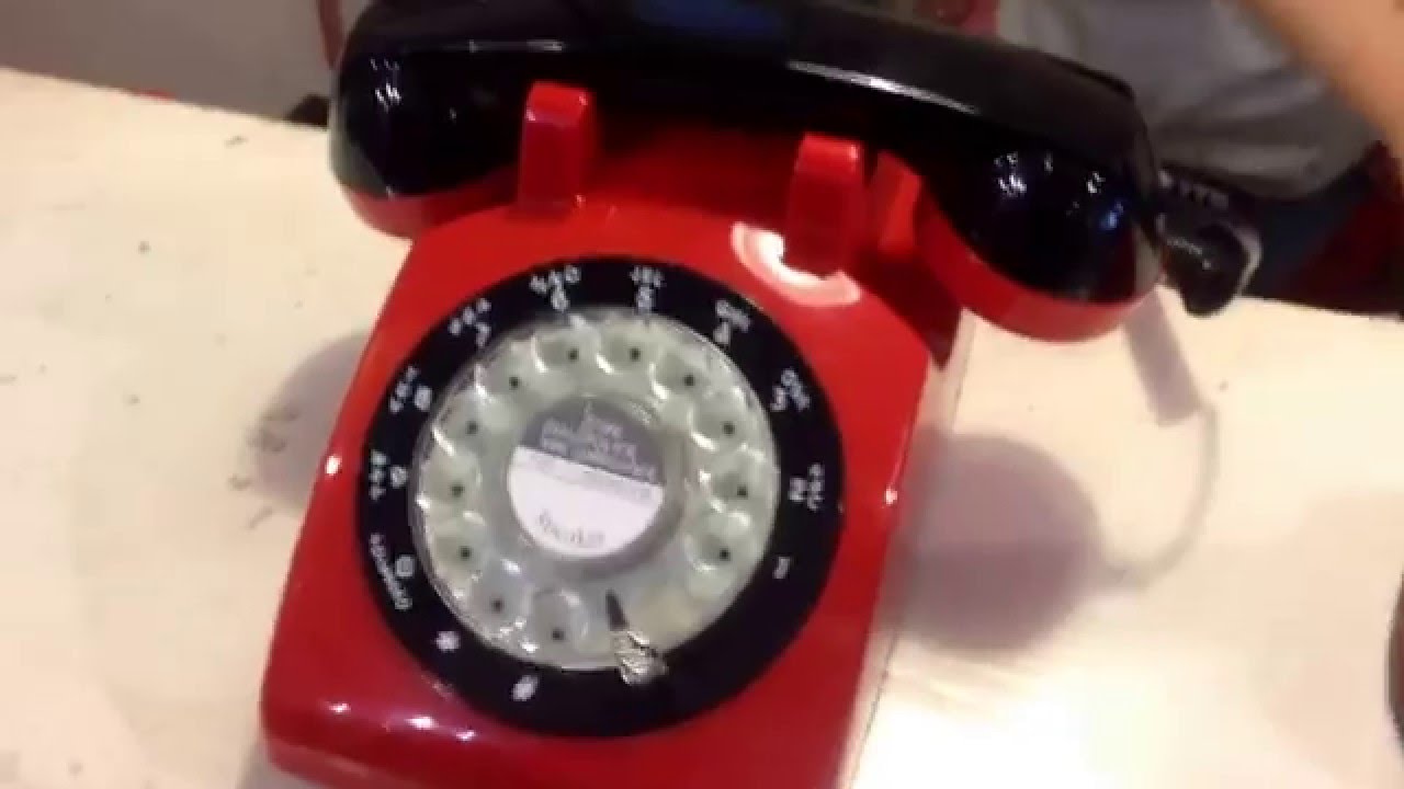 LIMITED EDITION- RED/ BLACK ROTARY DIAL TELEPHONE- BRAND NEW - YouTube