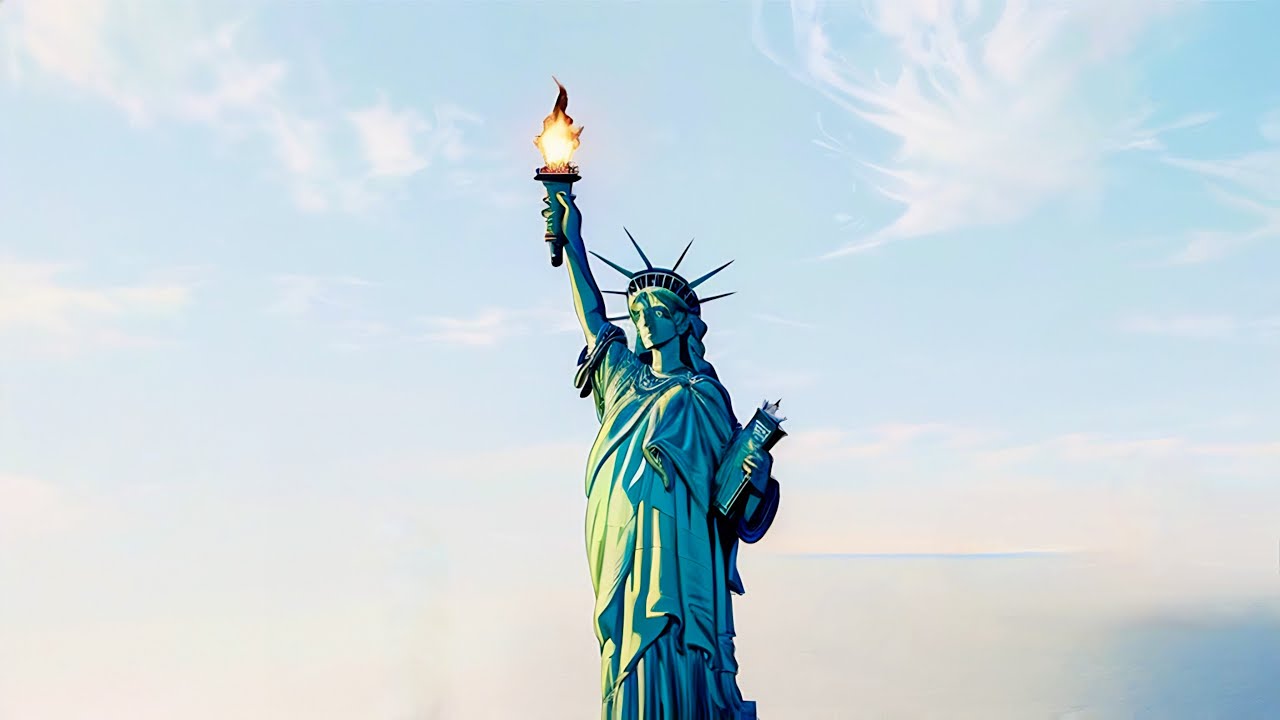 La Statue de la Liberté s'est Soudainement Réveillée 🗽 Animation conçue ...
