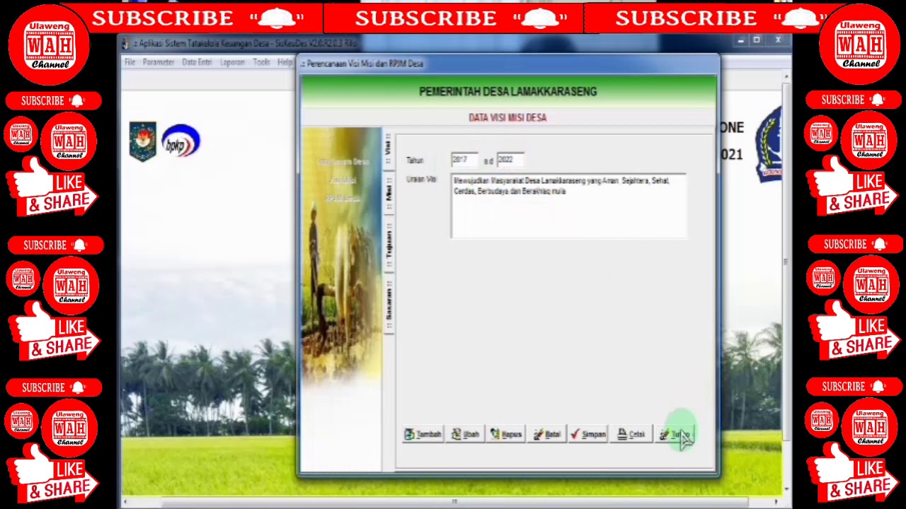 #1 Tutorial Siskeudes 2021. Cara Penginputan Data Perencanaan (RPJMDes ...