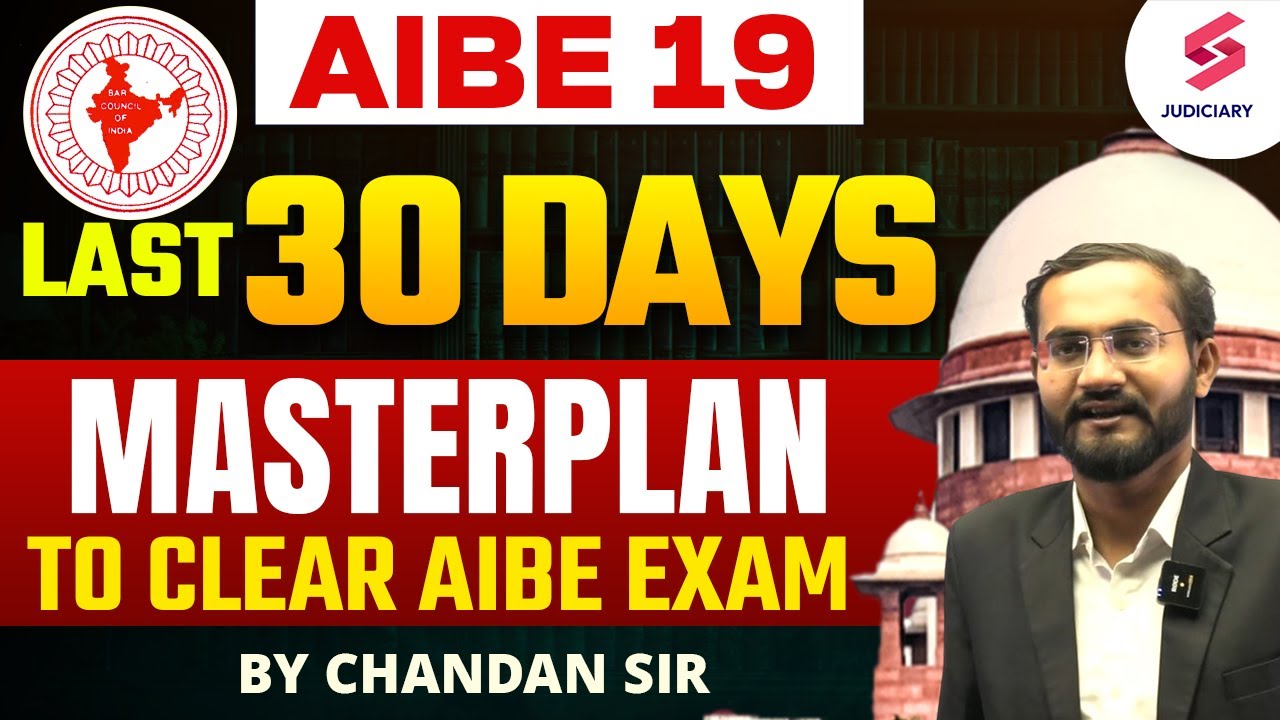 30 Days Plan to clear AIBE 19 Exam I AIBE 19 Exam Preparation I AIBE 19 ...