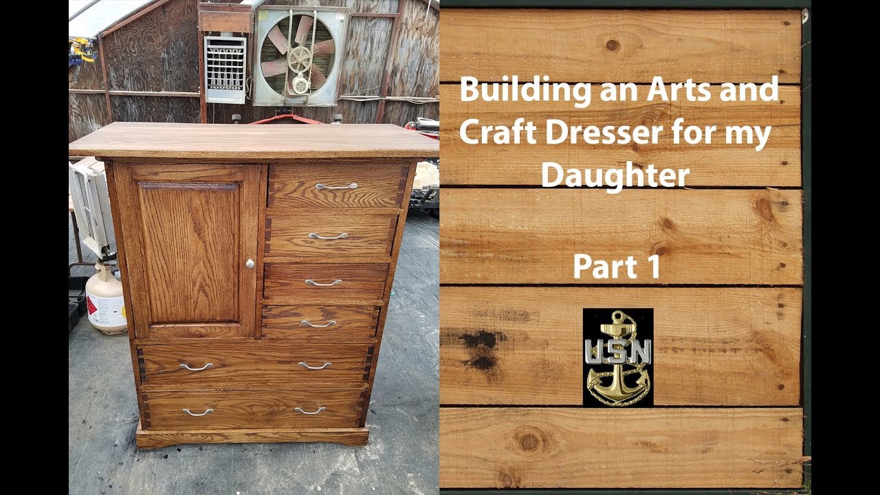 Building an Arts and Craft Dresser for my Daughter, Turned out great ...