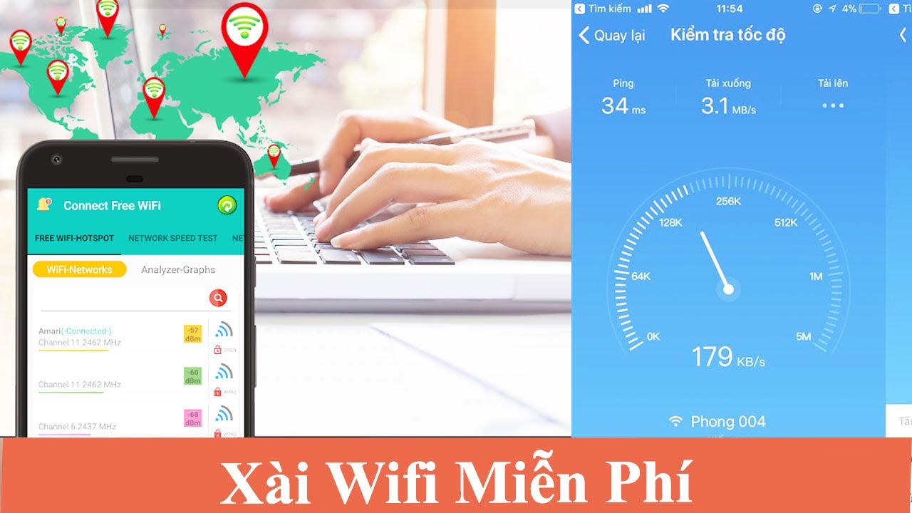 Cách kết nối Wifi Miễn Phí bằng điện thoại - YouTube