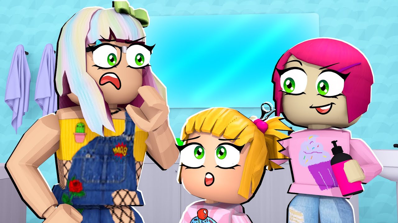 Happy Roblox Family | Molly Dyes Her Hair Without Permission! - YouTube