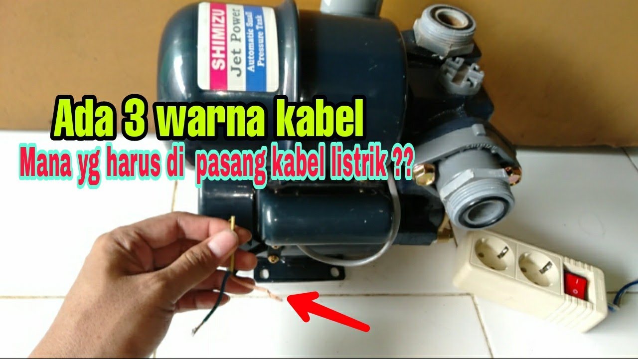 Cara pasang kabel pompa air ke listrik - YouTube