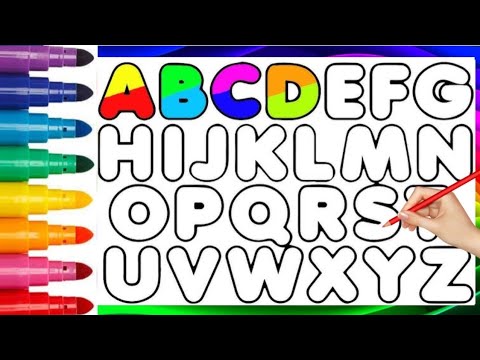 How to Draw Small Alphabet a to z | Fun Learning for Toddlers | Easy ...