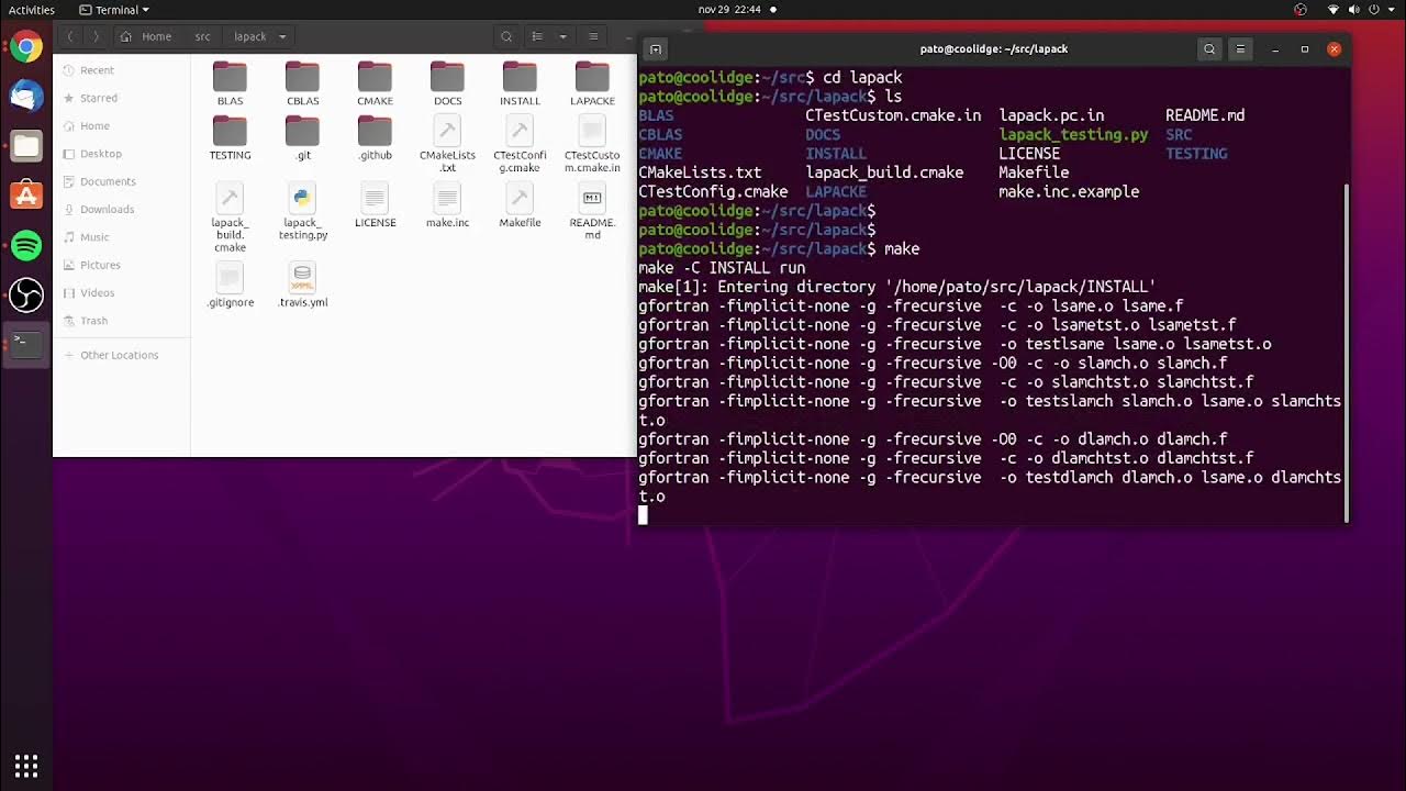 Visual debugging for LAPACK FORTRAN Tutorial in VS Code - Linux - YouTube