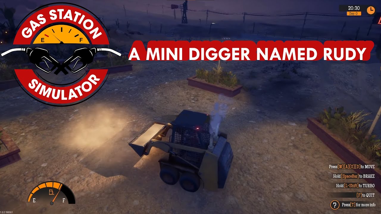 A Mini Digger Named Rudy | Demonstration | Gas Station Simulator (PC ...