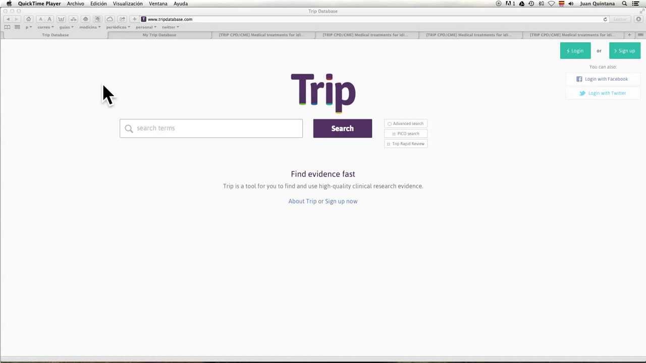 Manejo rápido de tripdatabase para búsquedas científicas - YouTube