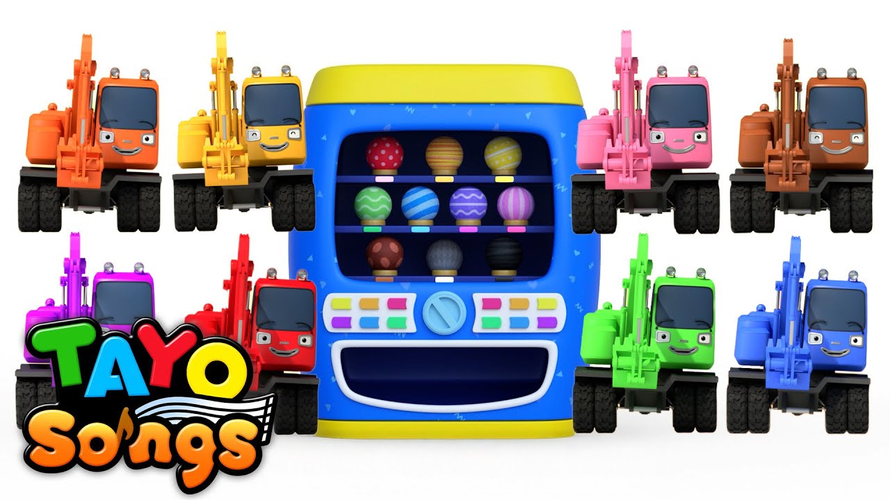 Learn Colors with Tayo🌈 | Poco in Surprise Egg | Tayo Songs for Kids ...