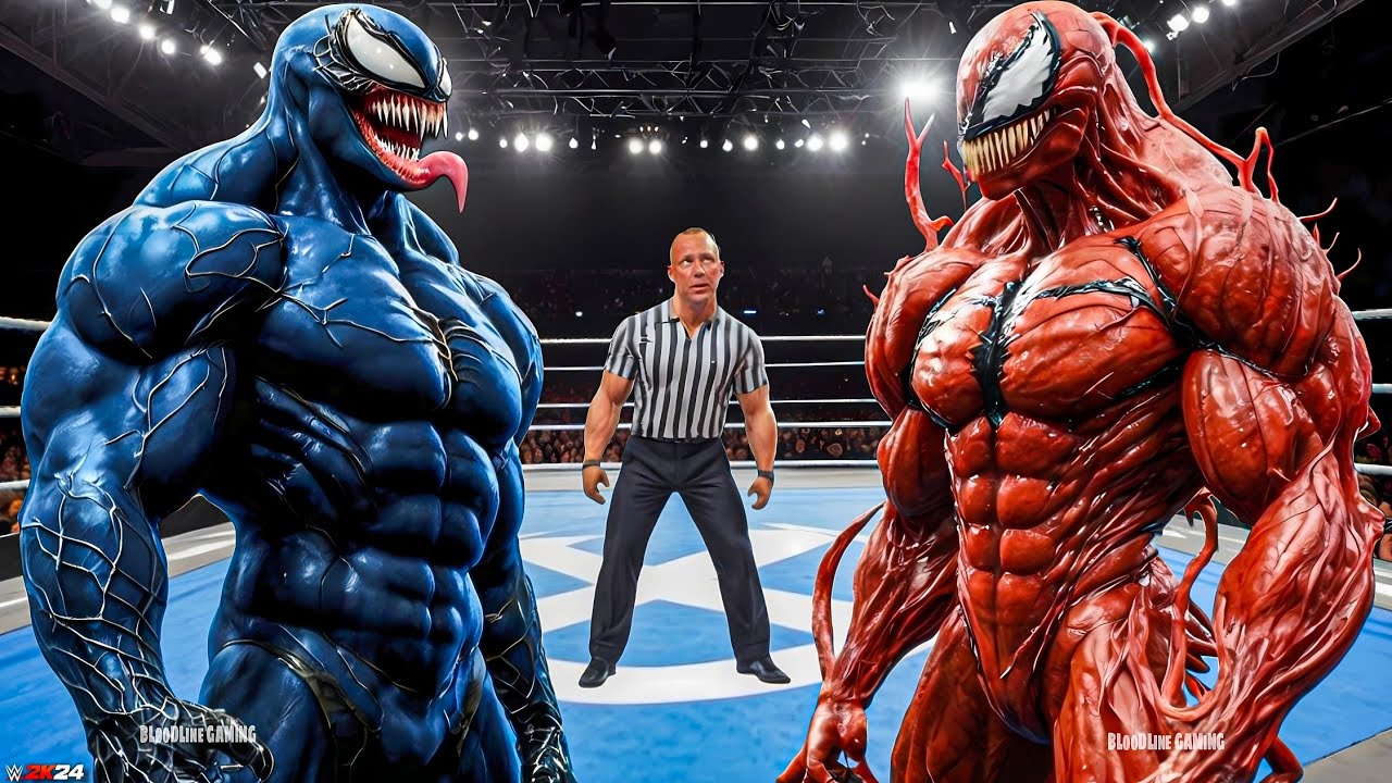 WWE 2K24 - VENOM VS CARNAGE | PS5 Gameplay - YouTube