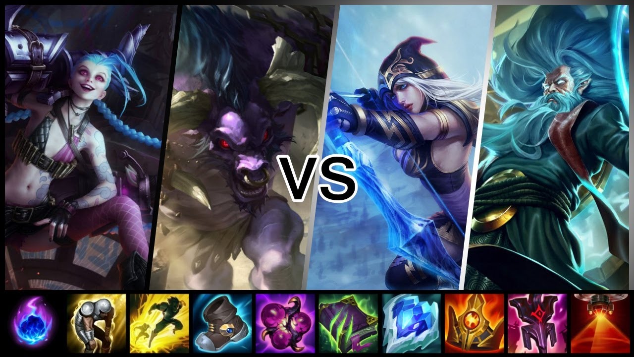 [S14_3] 징크스, 알리스타 vs 애쉬, 질리언 (Jinx, Alistar vs Ashe, Zilean) - YouTube