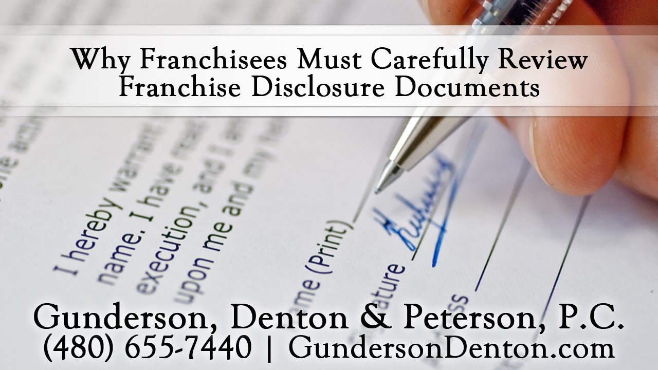 Why Franchisees Must Carefully Review FDDs - YouTube