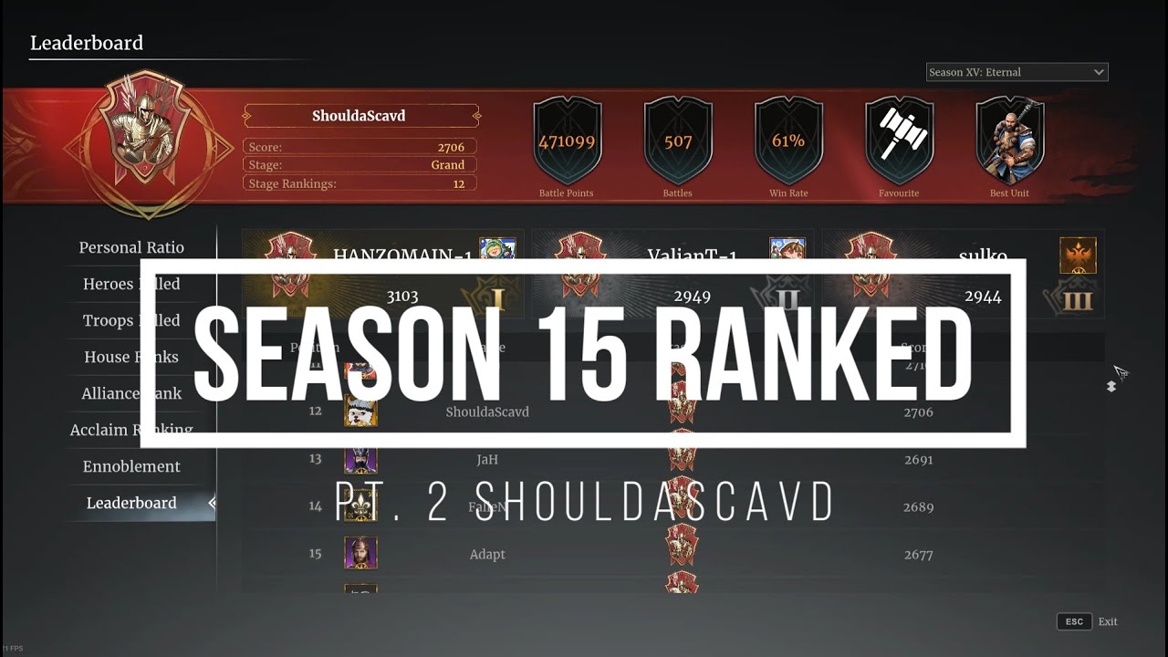 Conqueror's Blade RANKED Season 15 FINALE | Top 25 NA3 | Maul ...