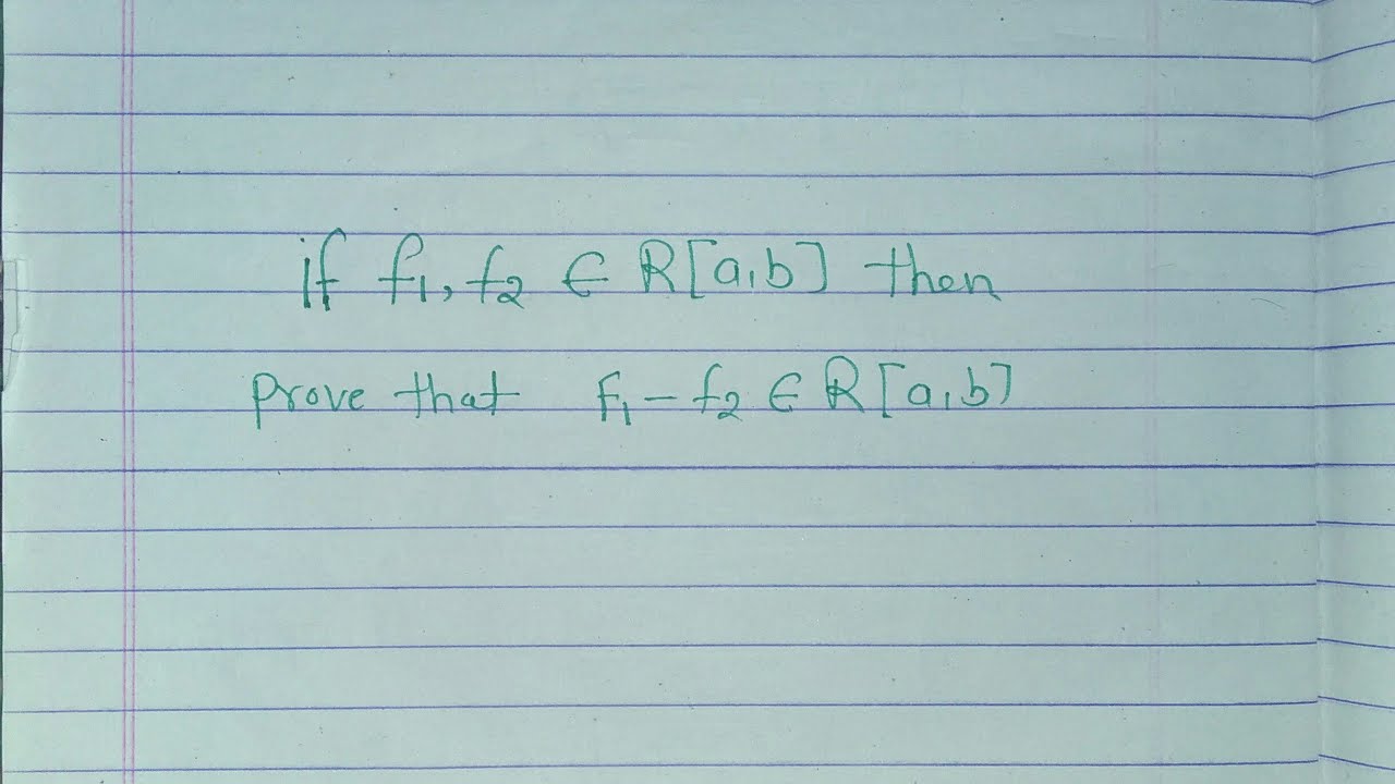 Theorem of Riemann integral - YouTube