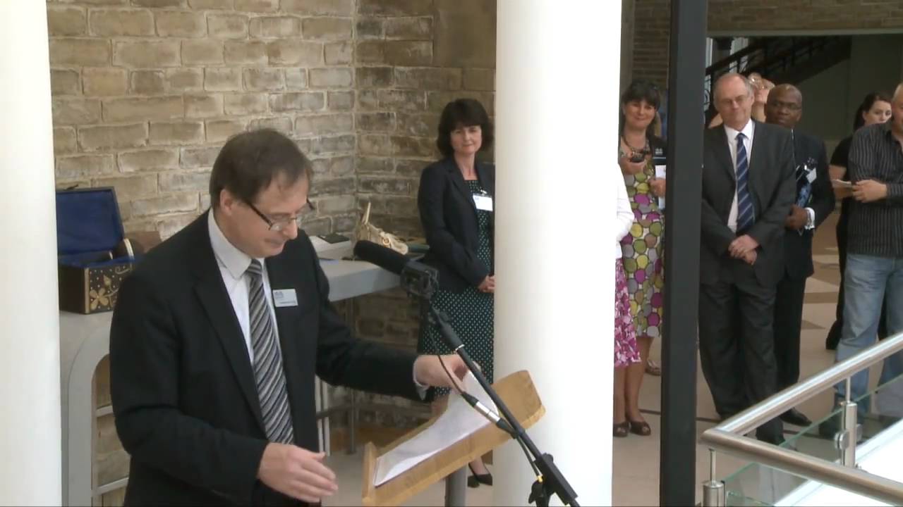 Sir Ken Morrison officially opening the Sir Titus Salt building - YouTube