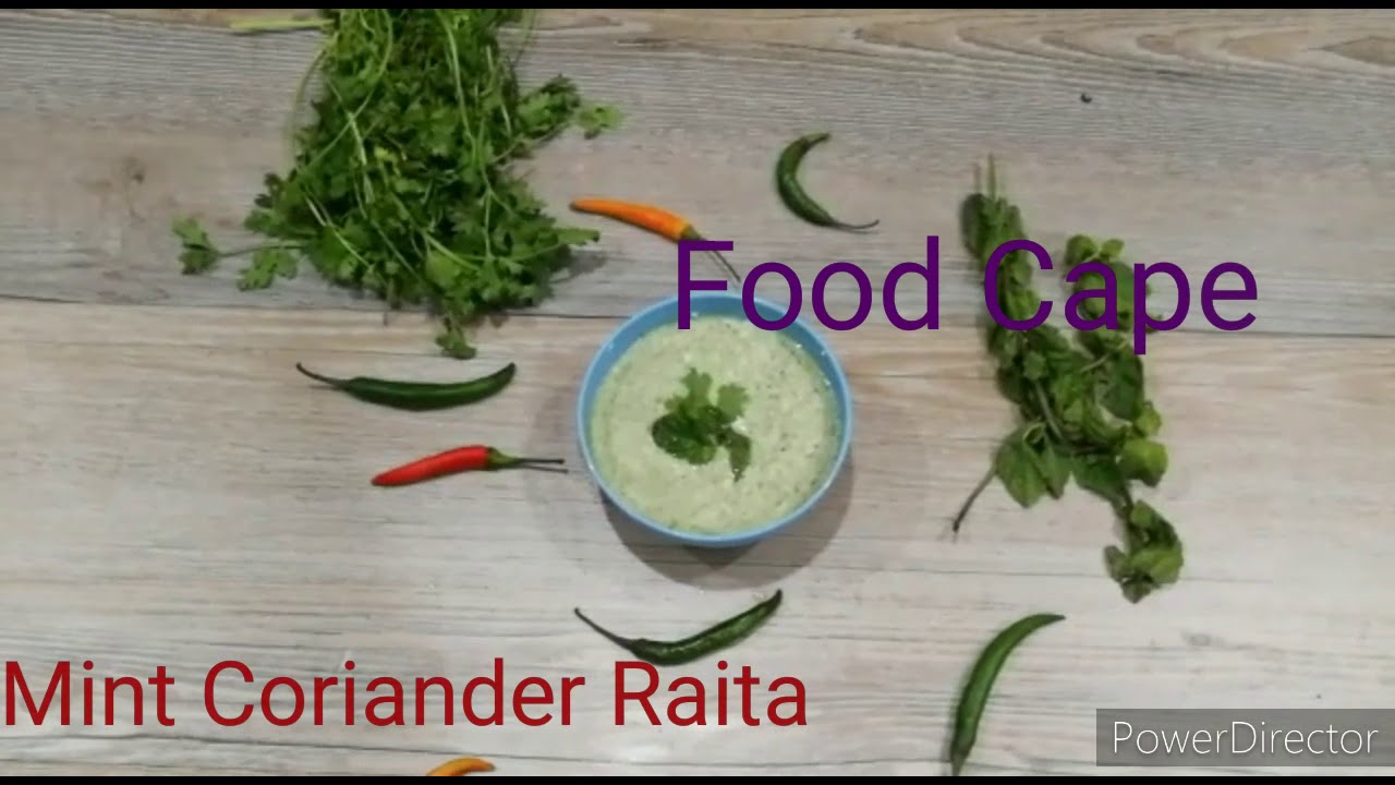 Mint Coriander Raita by Food Cape | دھنیے پودینے کا رایتہ - YouTube