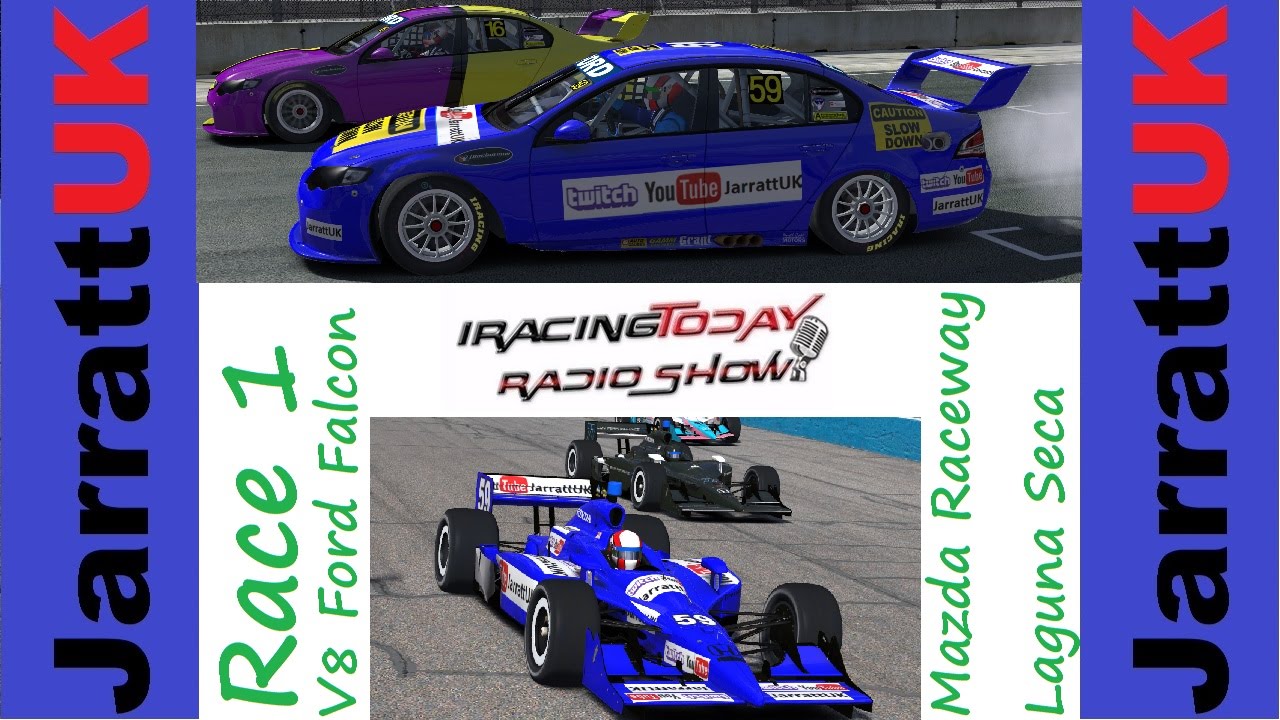 Iracing Today Radio Show Race 1 V8 Laguna Seca Fun Race - YouTube