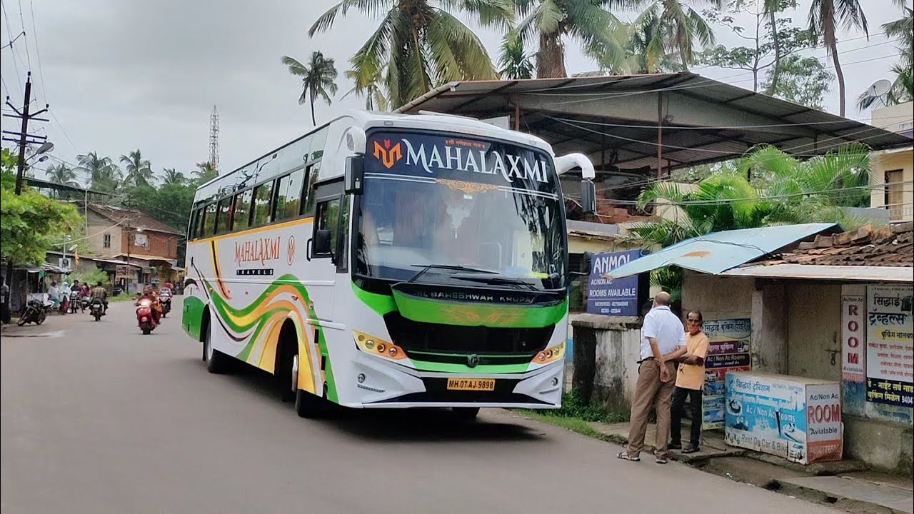 Latest BS6 bus of Malvan | Mahalaxmi Travels | NH 66 Konkan bus - YouTube